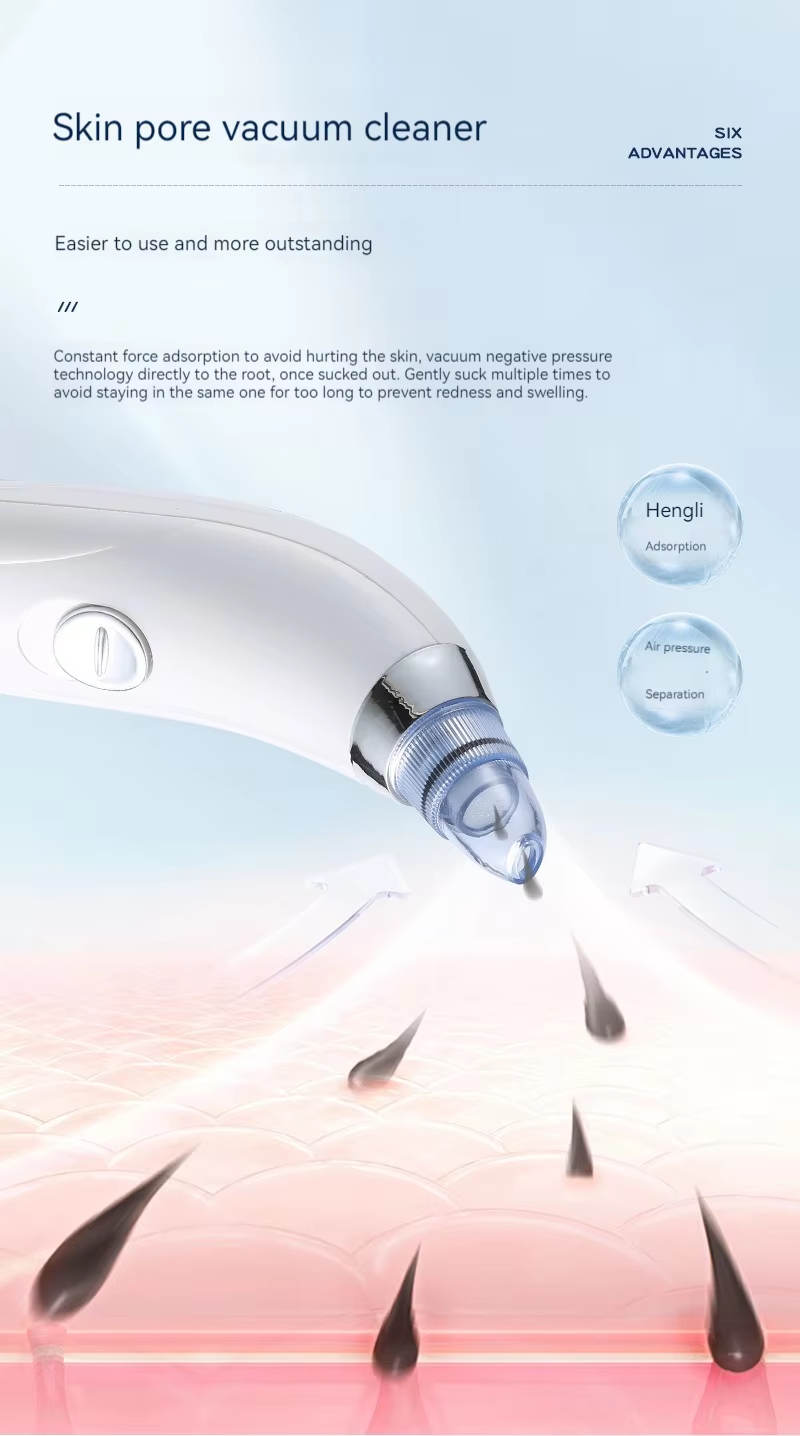 Professional Electric Pore Cleaner Blackhead Remover Vacuum for Oily ...