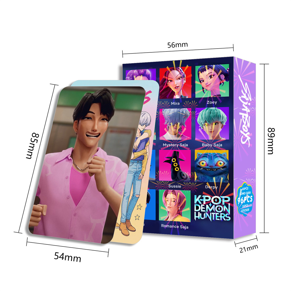 96PCS Kpop Demon Hunters Photocard Huntrix Postcard Lomo Card Commemorative Card Collection ...