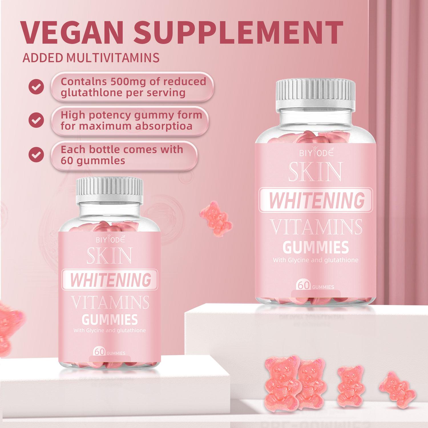BIYODE Skin Whitening L-Glutathione Vitamins Gummies with Glycine ...