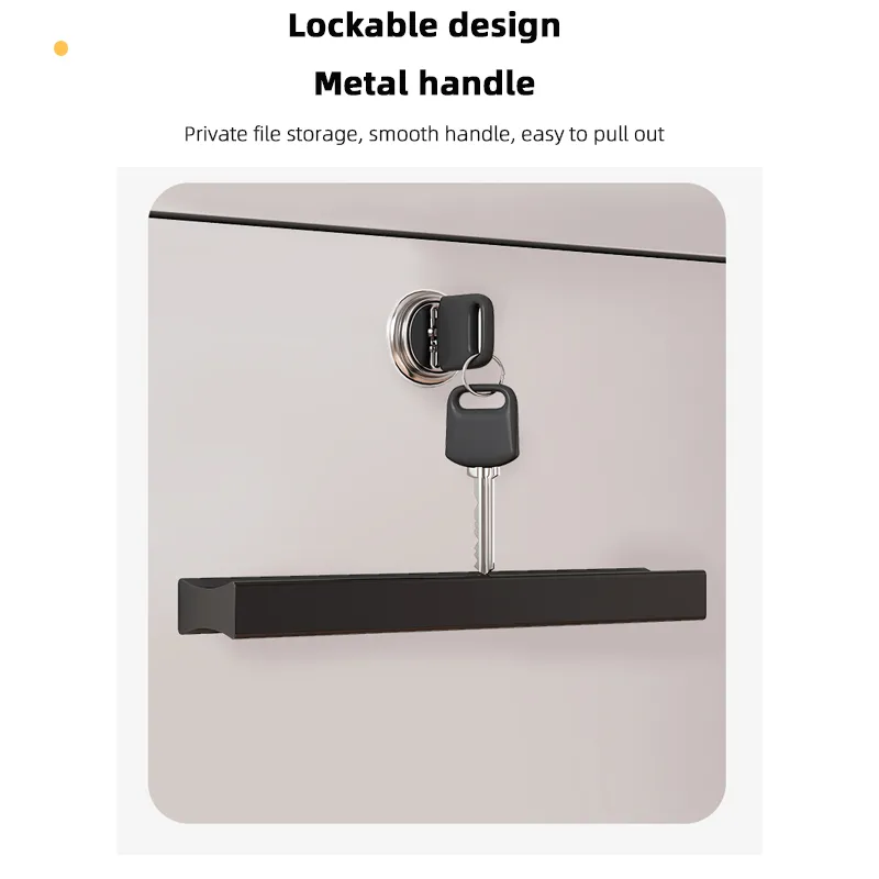 Office Cabinet File Cabinet with Lock Drawer Office Storage Table Study ...