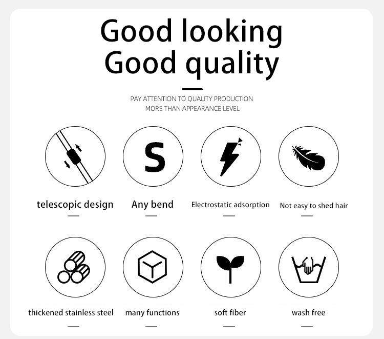 280cm Feather Duster Extendable Adjustable with Bendable Head ...