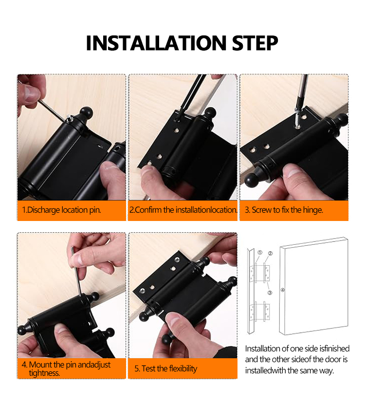 Stainless Steel Double Action Cowboy Hinge 3" 4" 5" It is suitable for ...
