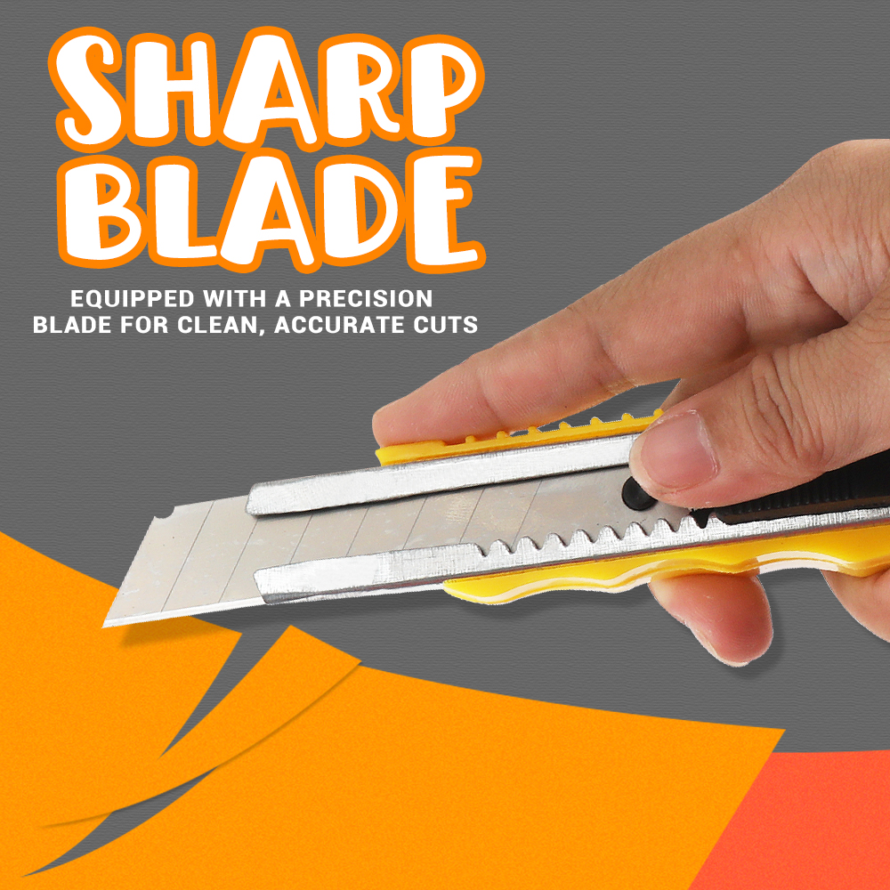 FCI Cutter Knife 18 mm Blade, Sharp Edge Sharp Point End Retractable ...