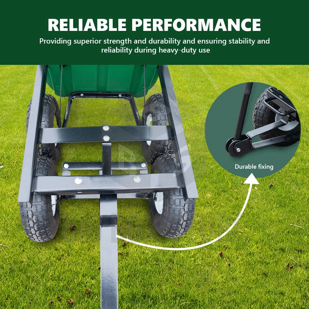 Satas Garden Cart Poly Pull Dump Hand Trailer Wagon Lawn Wheelbarrow ...