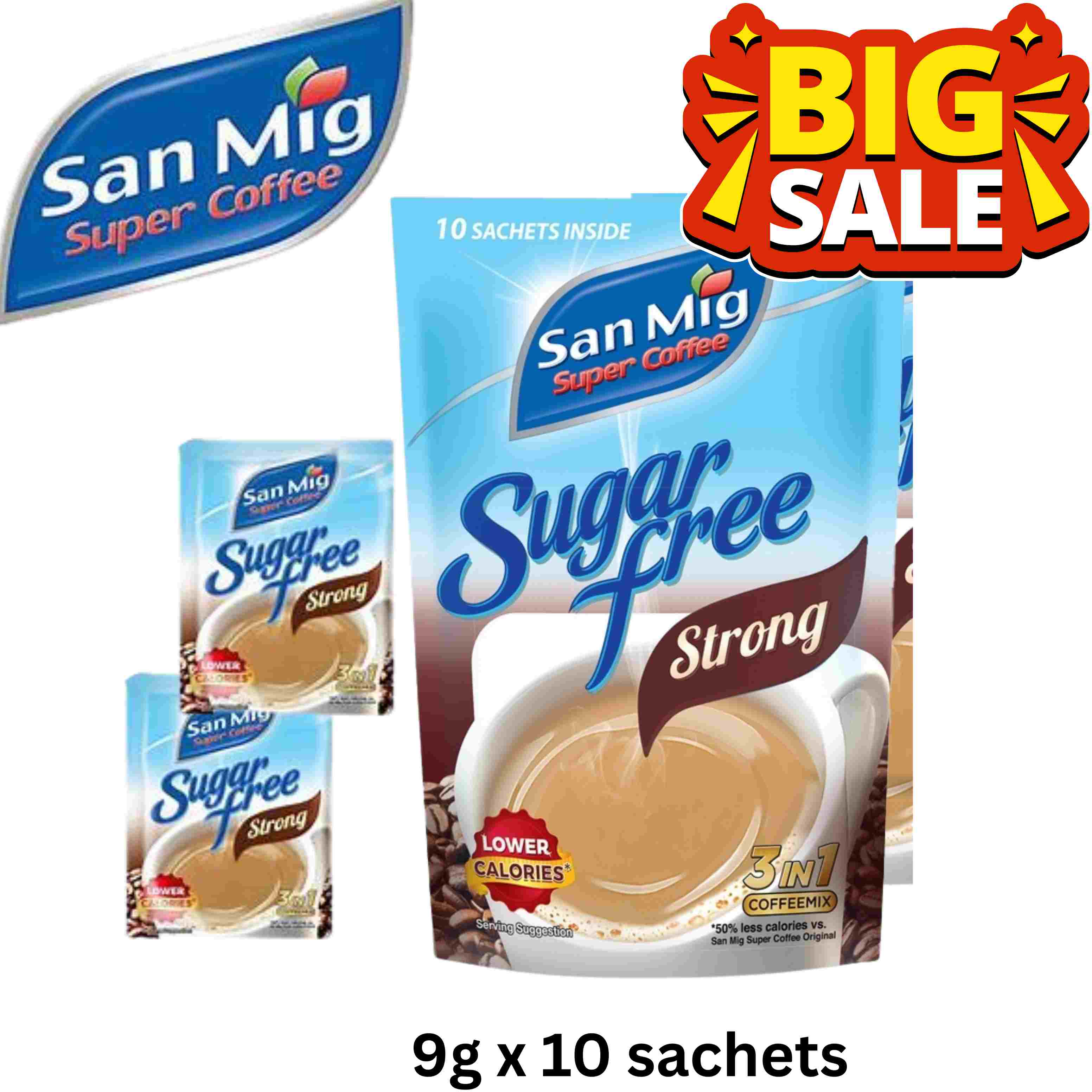 SAN MIG ORIGINAL STRONG 3-IN-1 SUGAR FREE and LOW CALORIES COFFEE ...