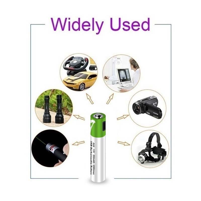 Smart Tools Smartools Rechargeable Battery 1.5V Li-Ion AA AAA 9V USB ...