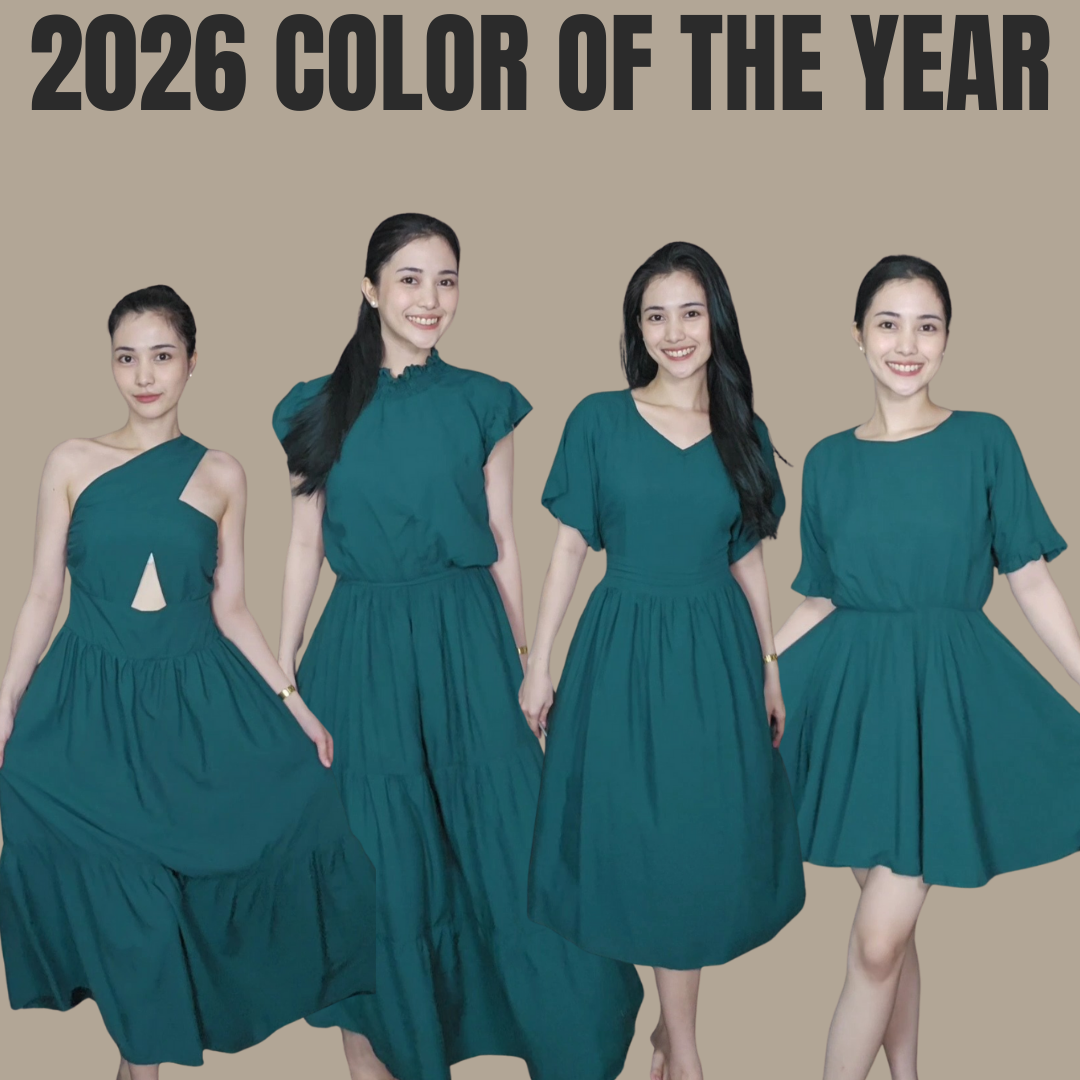 2026 Color of the Year Transformative Teal Emerald Green Dresses Set ...