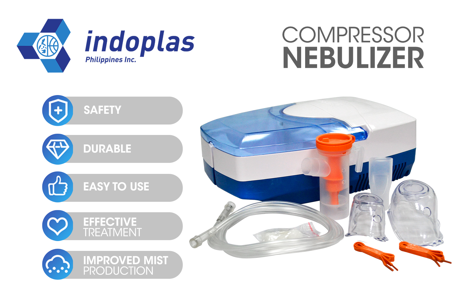 Indoplas Elite Tokyo Japan Nebulizer Compressor with FREE Digital ...