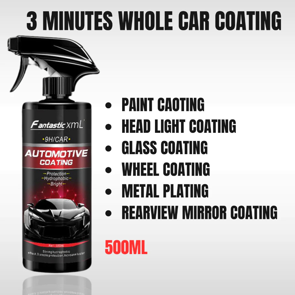Car Wax Spray 500ml and Polish 2 in1 Coating Auto Car Wash and Wax ...