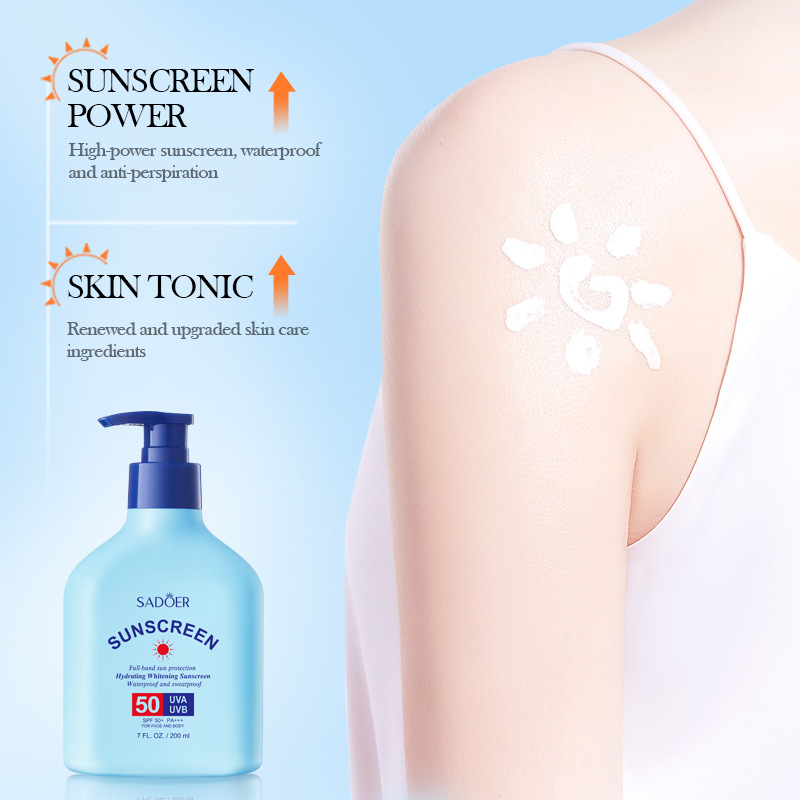 SADOER Hydrating Whitening Sunscreen Lotion - Moisturizing and ...