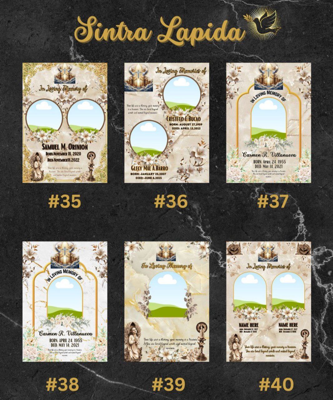 UNDAS SINTRA LAPIDA WITH FREE CANDLE A4 SIZE (PORTRAIT STYLE) DESIGN #1 ...