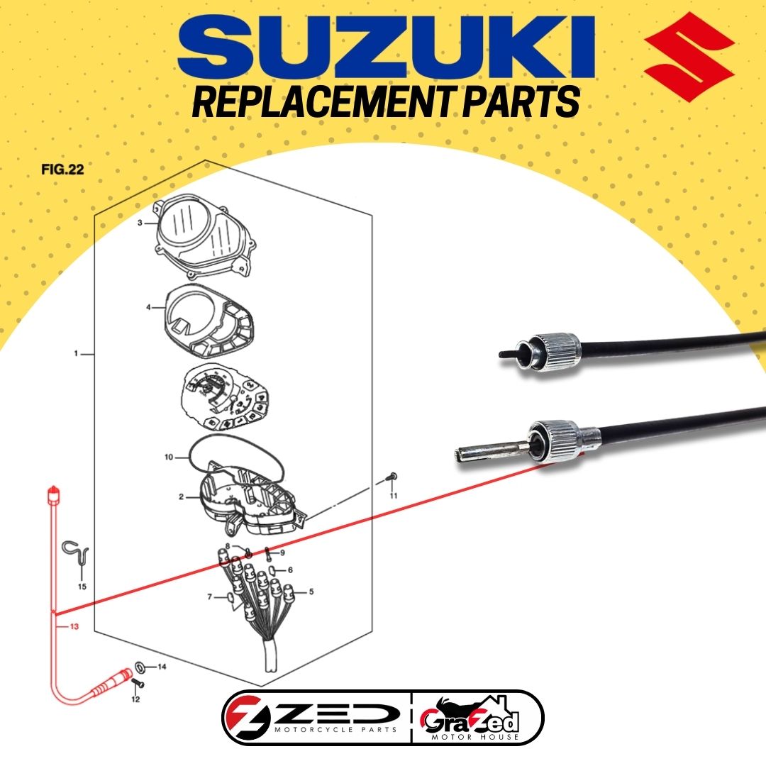 Suzuki Smash 110 Speedometer Cable (drum brake) | Shopee Philippines