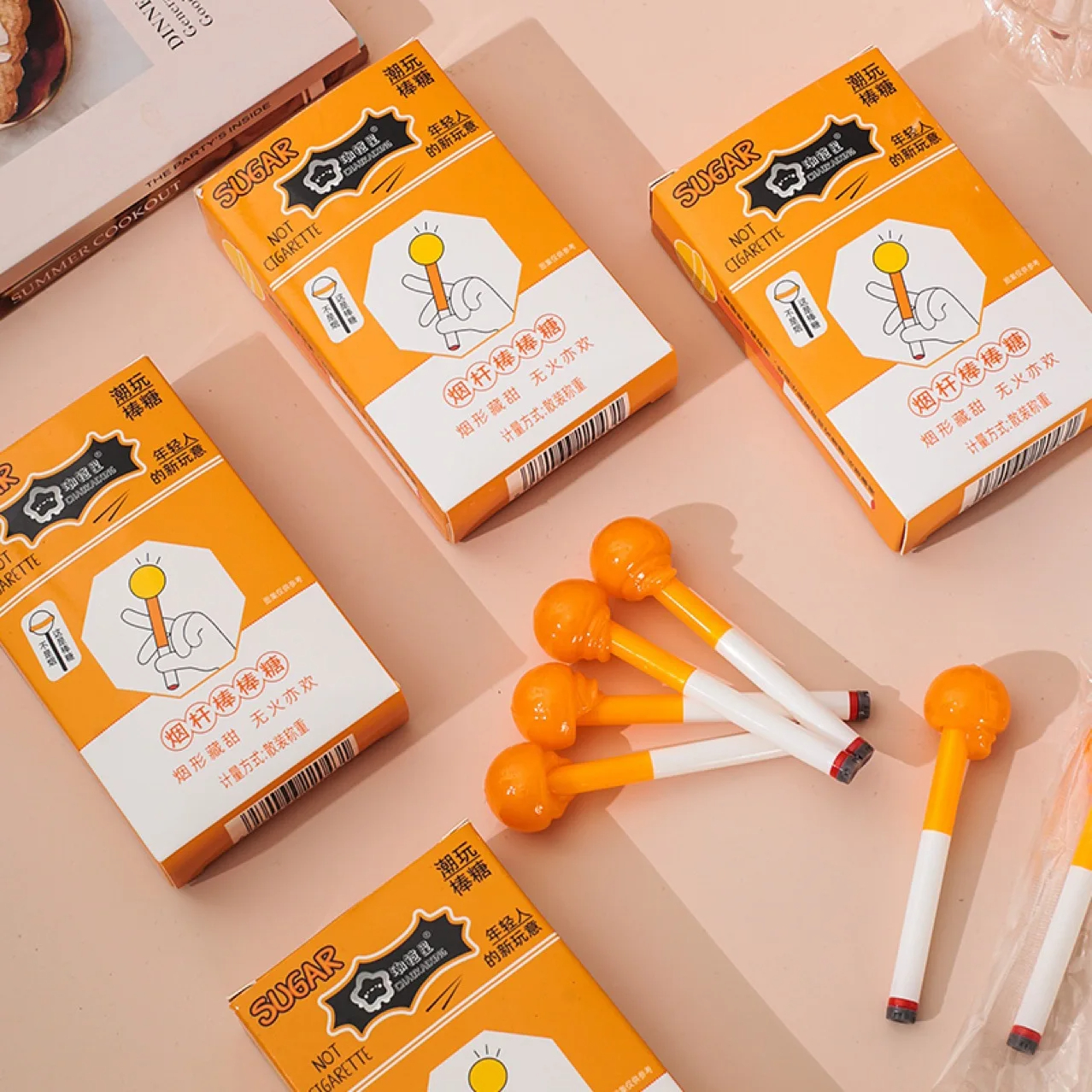 3pcs realistic cigarette lollipop prank toys simulating cigarette ...