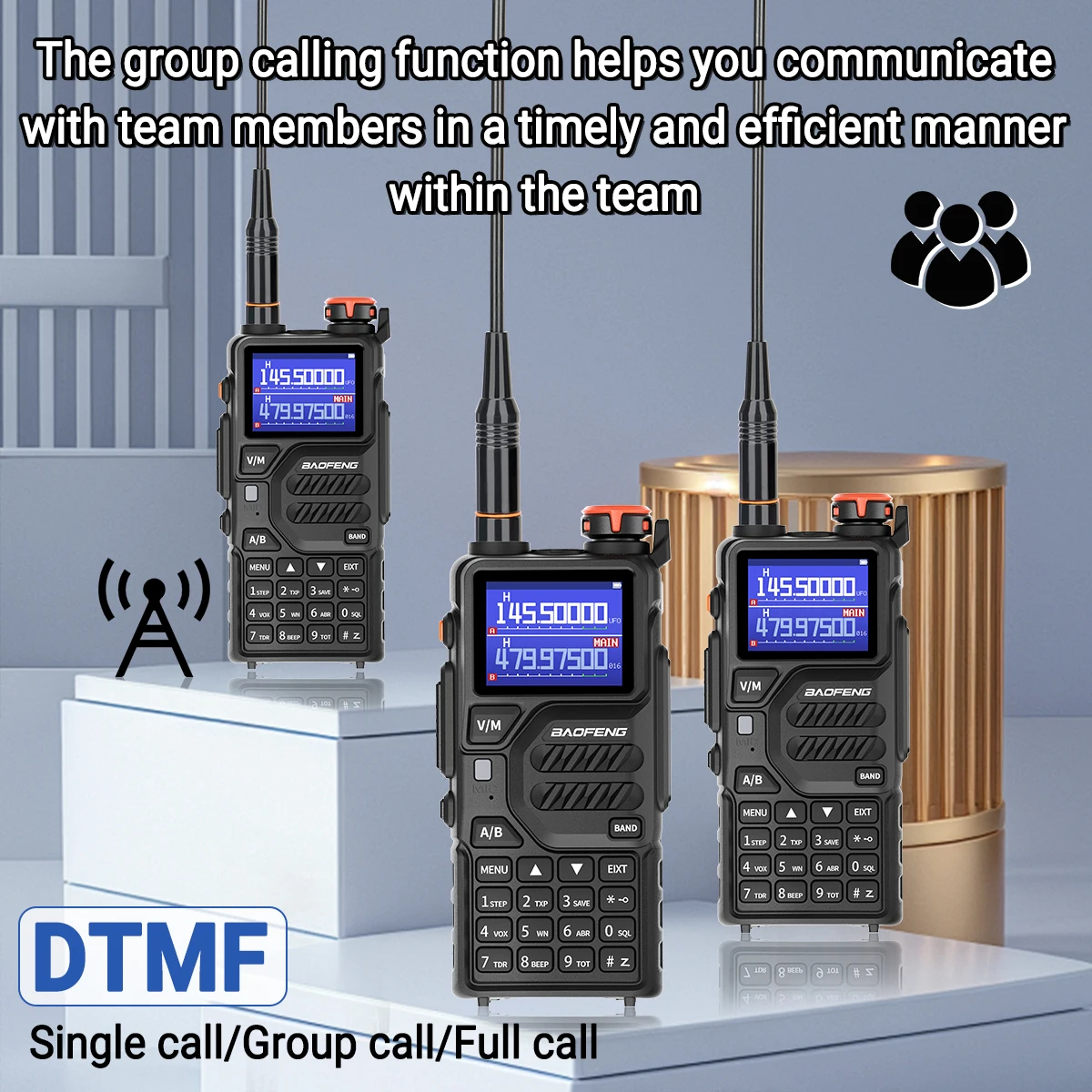 Baofeng Walkie talkie K5 plus Air Band AM FM Wireless Copy Frequency ...