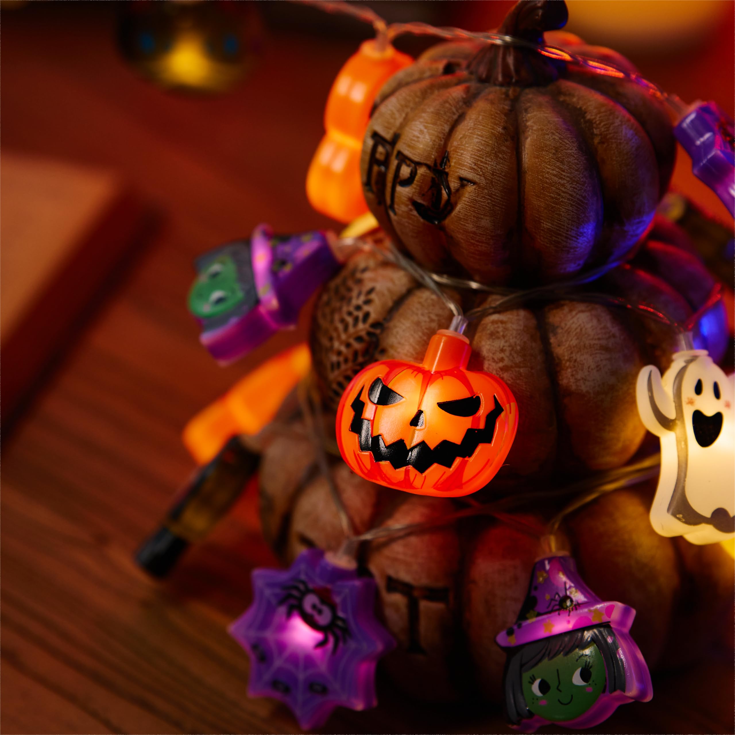 2M Halloween Light Strings Pumpkin Ghost Festival Lantern String LED ...