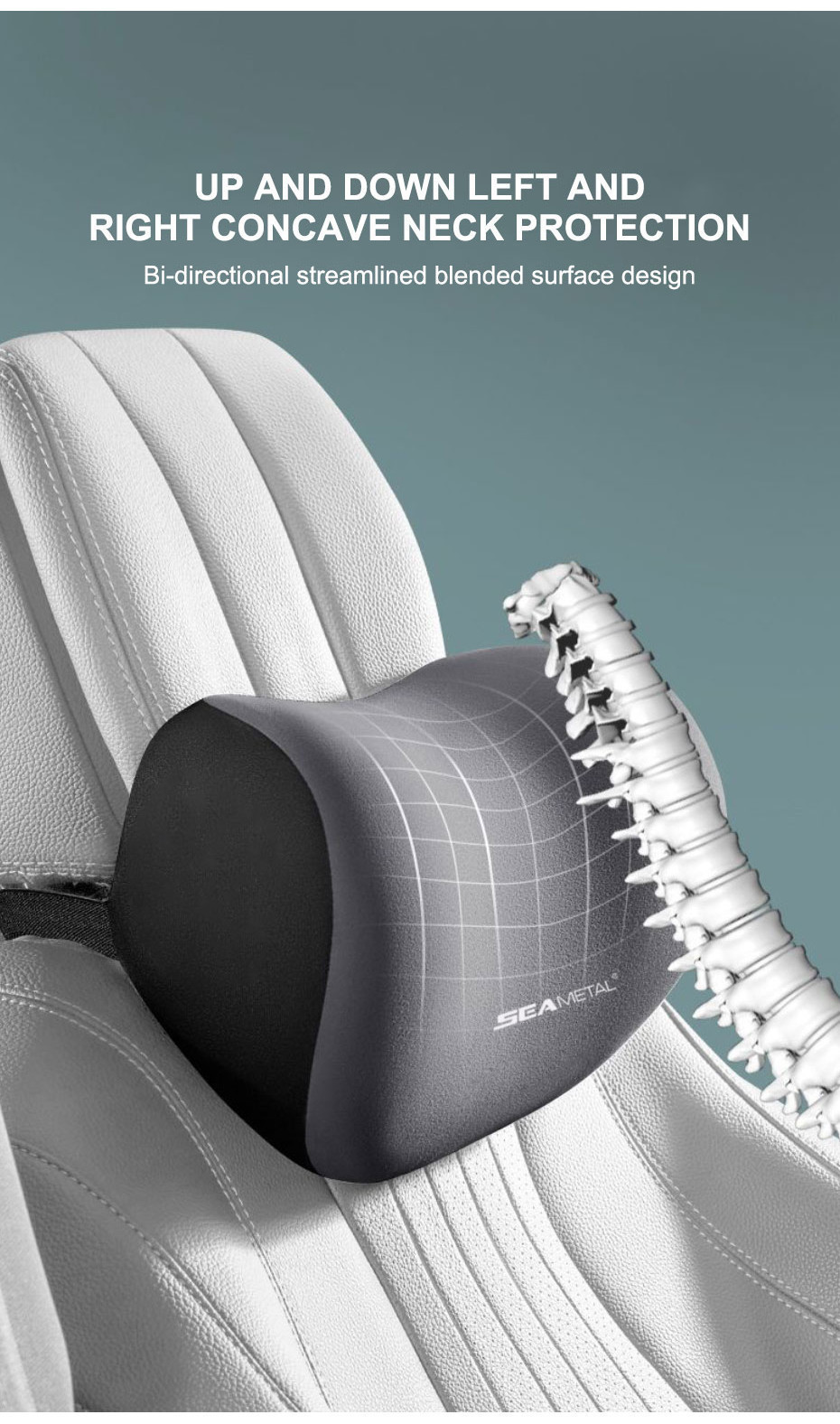 Car Neck Pillow Lumbar Support for Grab/Taxi Drivers Memory Foam ...