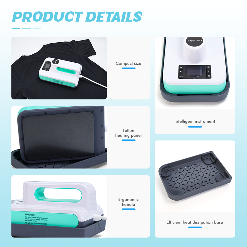 Creative Handheld Heat Press Machine 7.5x4.75inch Portable Mini Heat ...