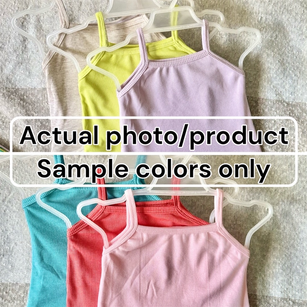 6pcs/3pcs Plain Knitted Spaghetti Sando for Girls (6M–4Y) | Soft ...
