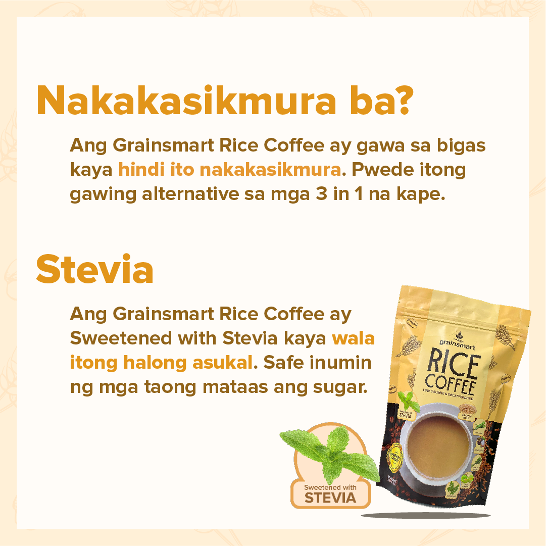 Grainsmart Rice Coffee With Barley and Moringa Sweetened by Stevia 210g ...