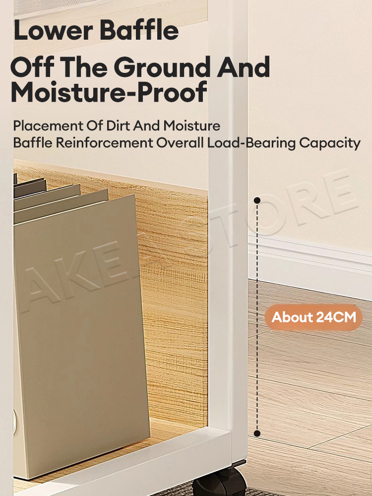 【Thickening】Printer Shelving With Wheels Office Organizer Shelves ...