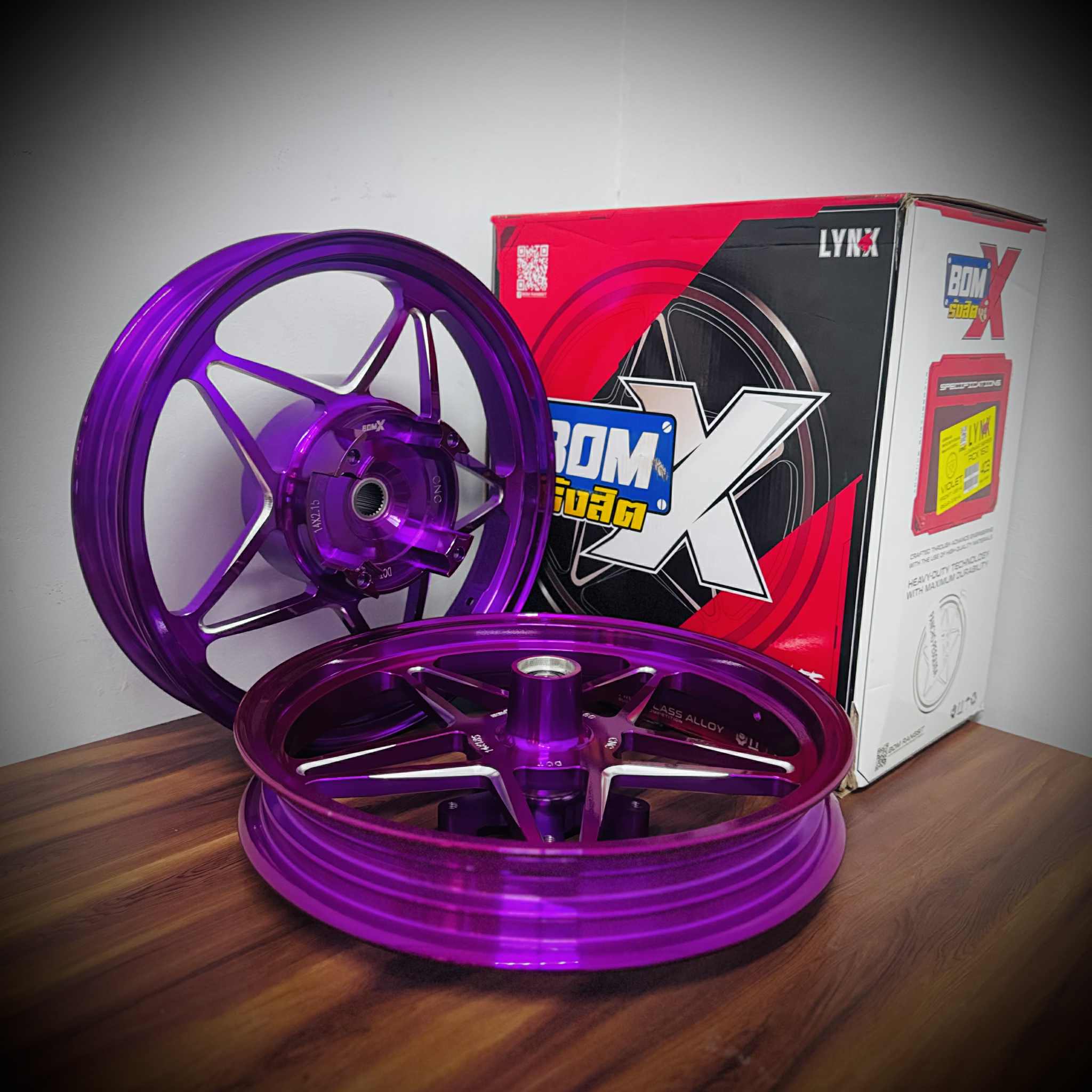 BOM RANGSIT BomX LYNX CNC STAR MAGS for HONDA PCX 160 FRONT: 1.85x14 ...