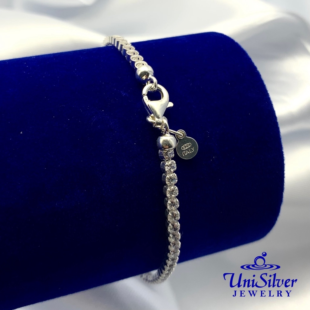 Unisilver 925 Sterling Silver Eternity Lady's Bracelet (BS281-021070 ...