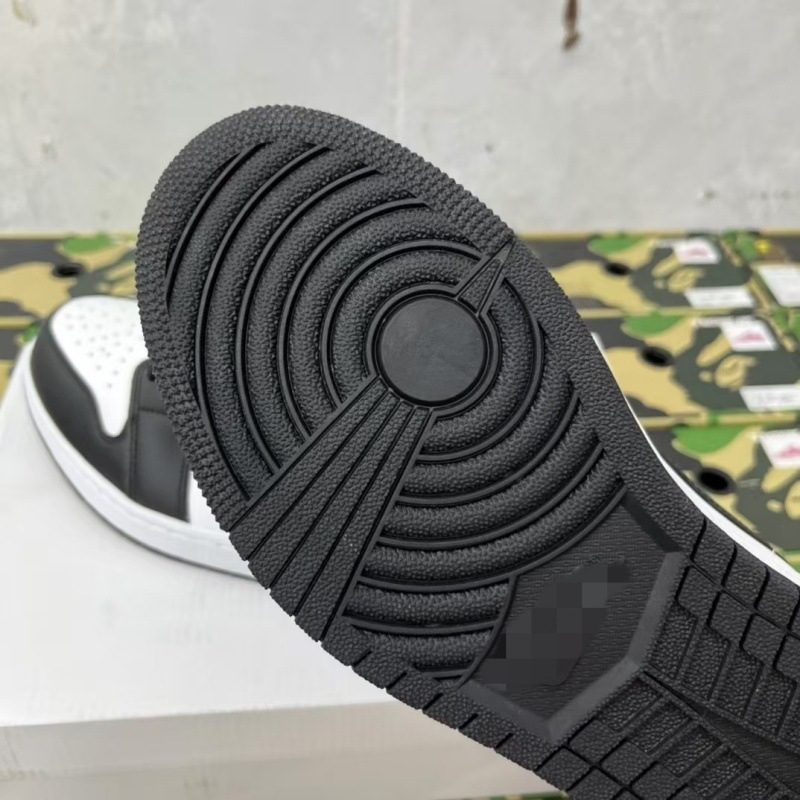 Jordan 1 Low Cut Black Grey Couple Shoes Men and Women with Box (Size ...