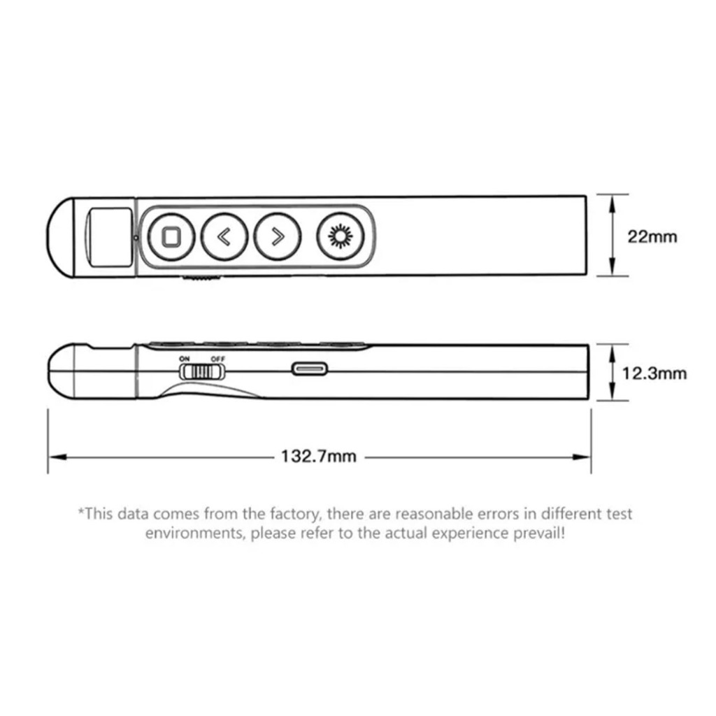 2.4GHz Laser Pointer Clicker for Powerpoint Presentation Laser Light ...