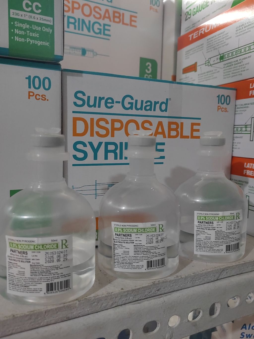 sodium chloride 0.9 Percent 50 ml & 100 ml Partners( 1 bote ) | Shopee ...