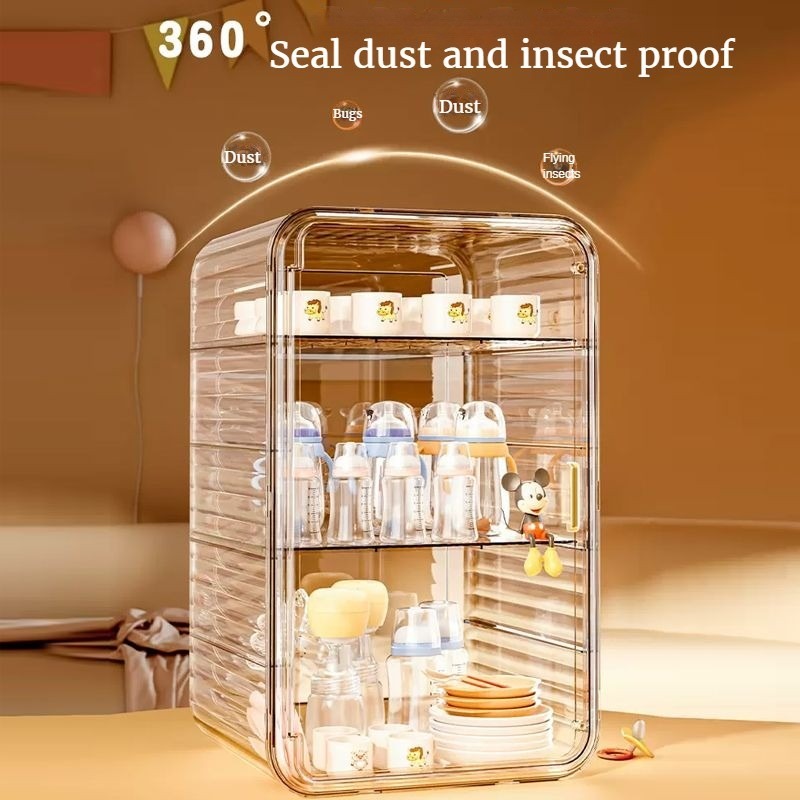 SOFTHOME Baby Cutlery Storage Box Dust-proof Insect-proof Baby Bottle ...