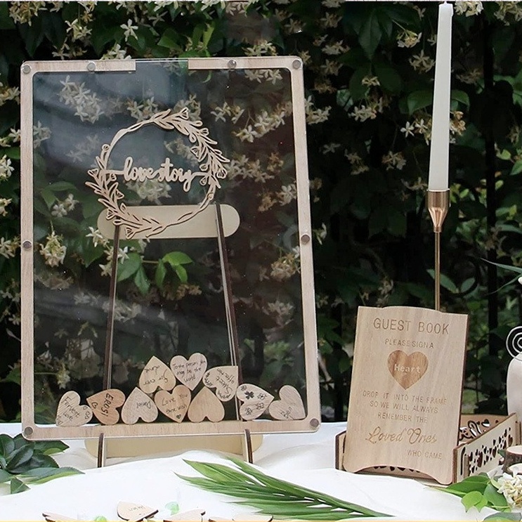 Wedding Guest Book Rustic Wedding Book for Guests to Sign Guest Book ...