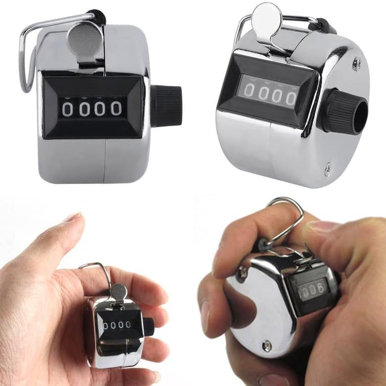 Mini Digital Hand Tally Counter 4-Digit Manual Handheld Counting Device ...
