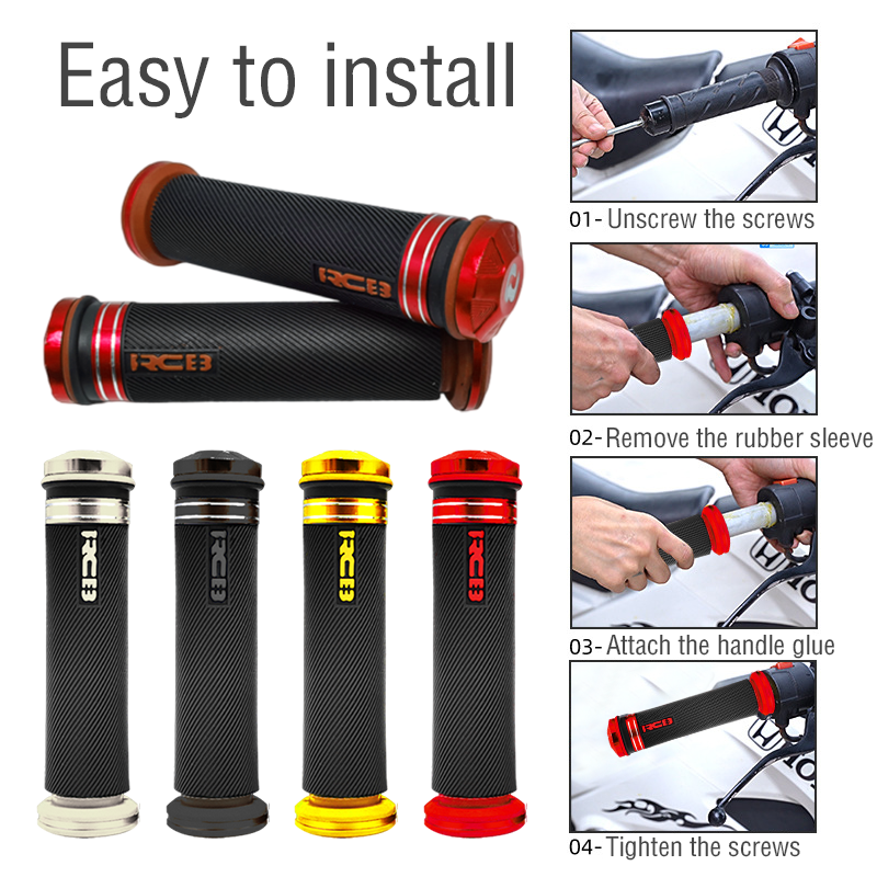 RCB Handle Grip AHG66 Motorcycle Racing Boy Alloy Handle Grip Universal ...