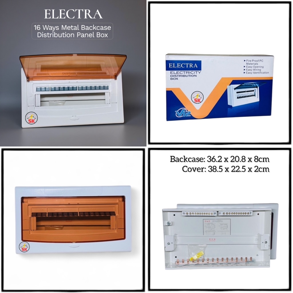ELECTRA 6-16 Ways | Distribution Panel Box | Metal Backcase | Shopee ...