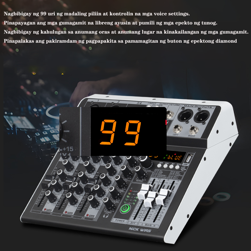 audio mixer 4/6 channel audio mixer with equalizer Sound Mixer ...