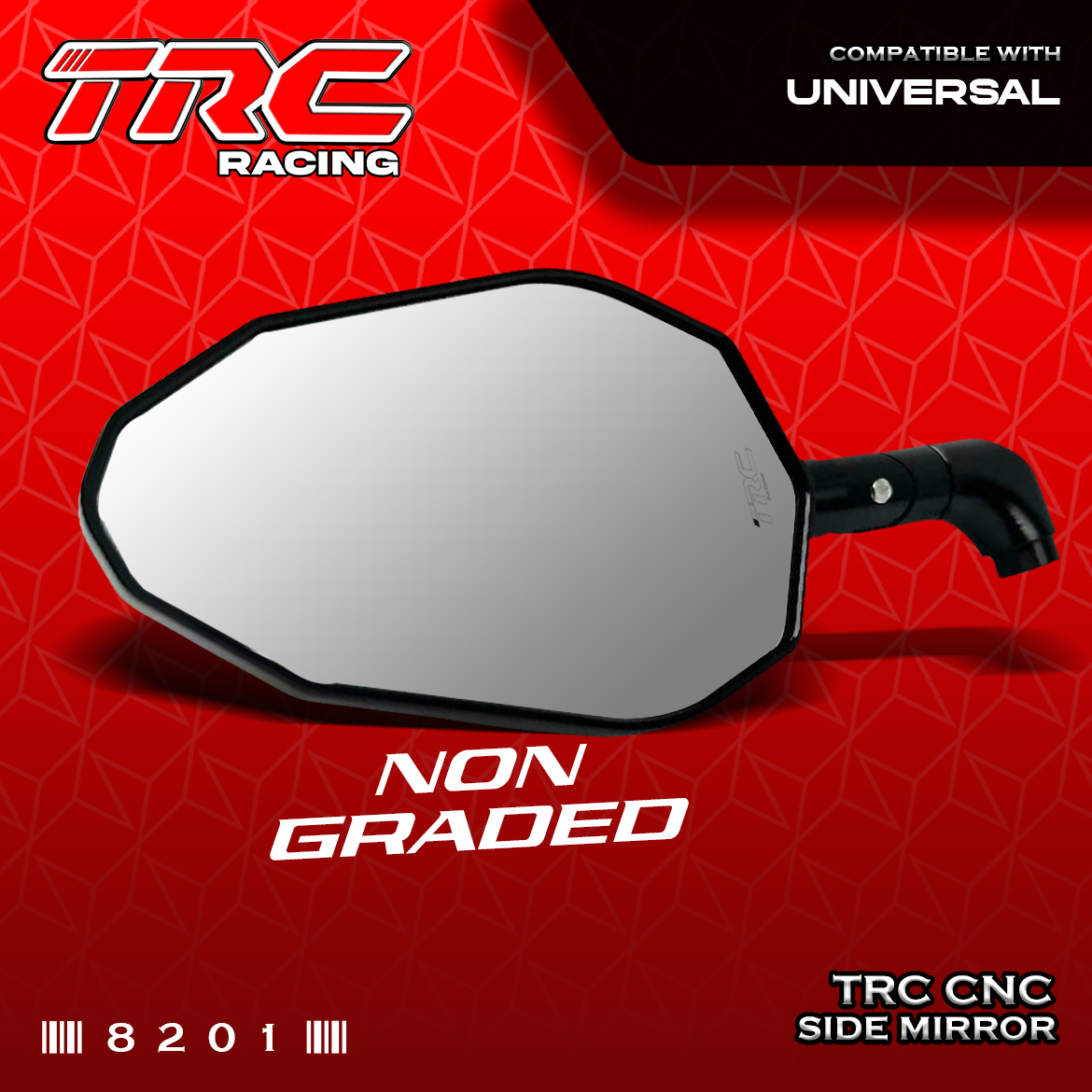 TRC RACING LONG STEM CNC UNIVERSAL SIDE MIRROR 8201 | Shopee Philippines