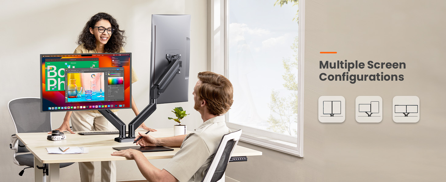 Expose Monitor Mount Laptop Adjustable monitor Stand PC Desk Arm ...