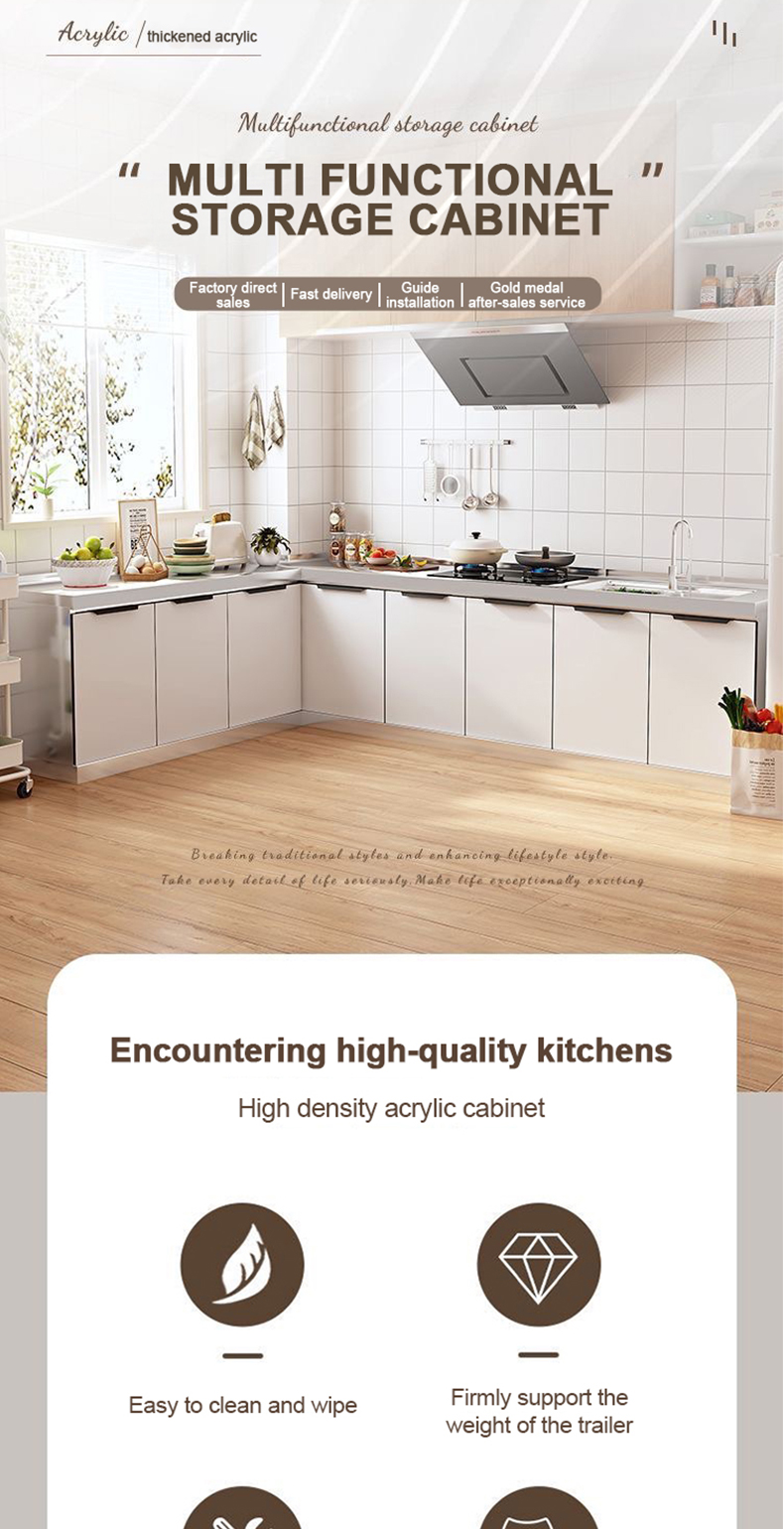 ALVIN Stainless Steel Kitchen Cabinet Set Simple Gas Stove Storage ...