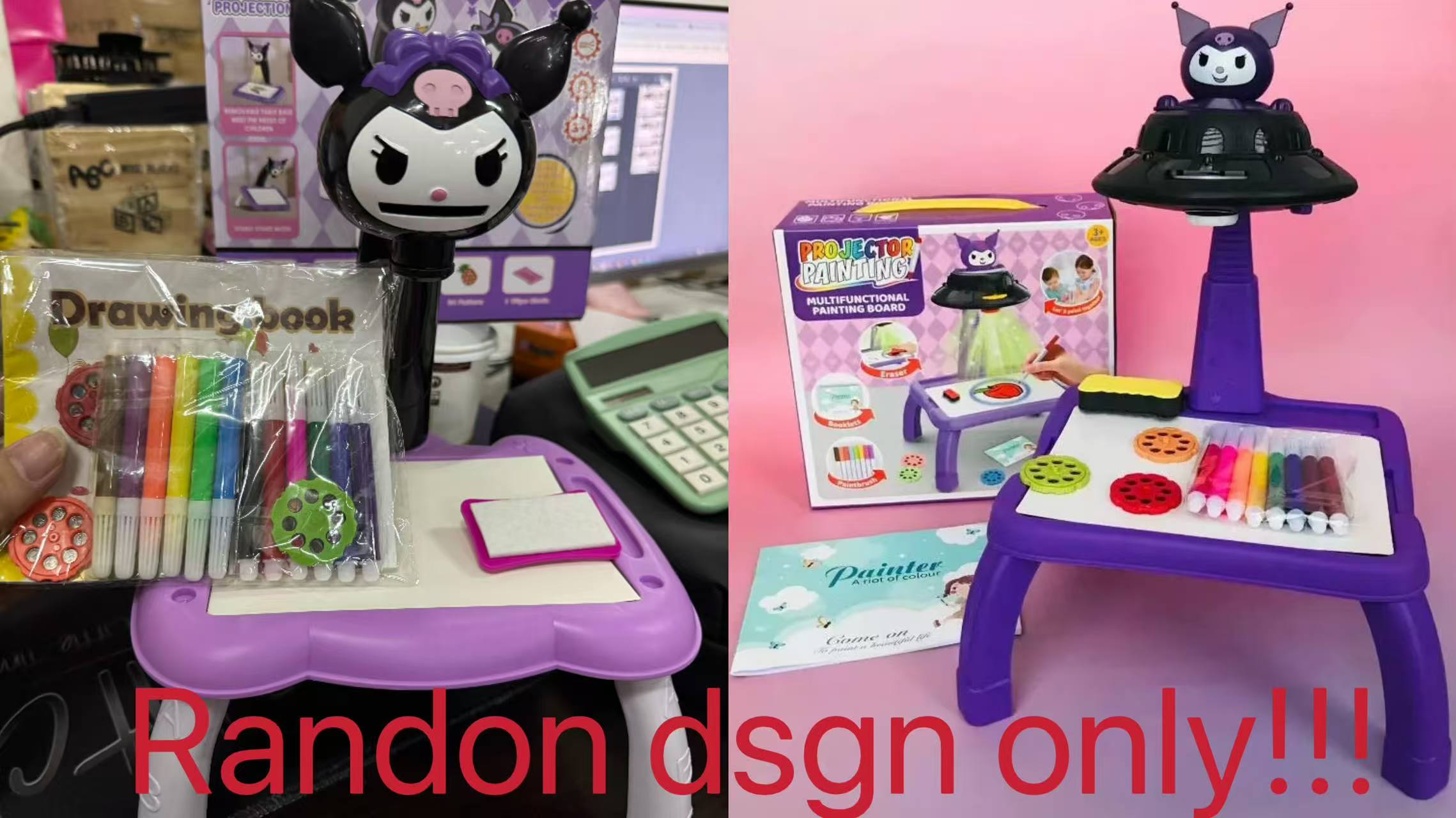 UG Multifunction projector Kuromi design drawing board table | Shopee ...