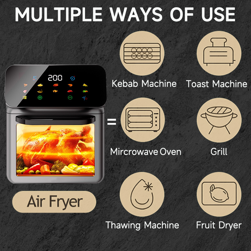 eSuki Smart Air Fryer Household Large Capacity Oil Free Non-Stick Air ...