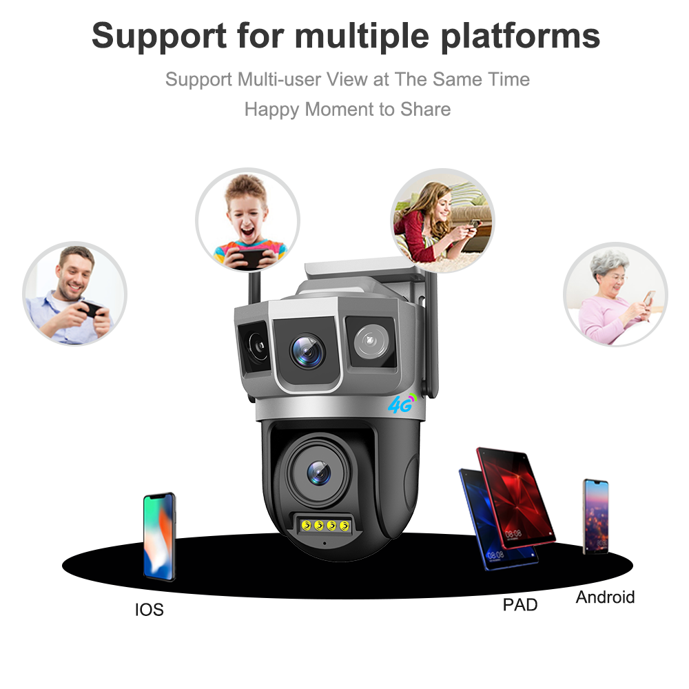 V380 SC23 CCTV Camera Three lenses Wi-Fi Wireless Outdoor waterproof Ip ...