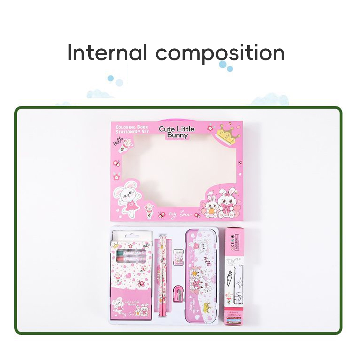 JOYFO 6PCS Kids Pencil Case Stationary Set Cute Crayons Drawing School ...