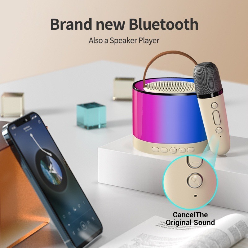 K52 Wireless Bluetooth Karaoke Speaker – Stereo Amplifier Sound System ...