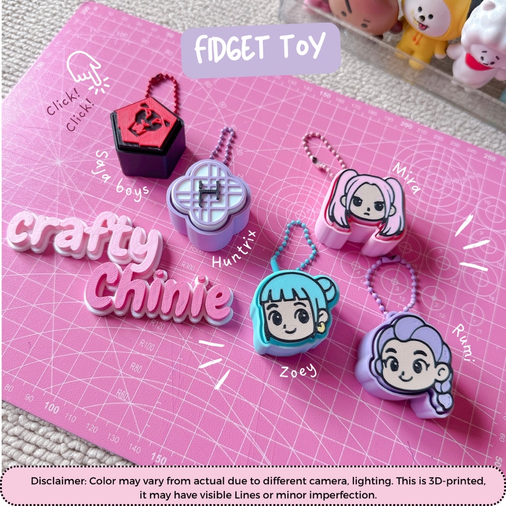 3D printed KPOP demon hunters fidget clicker toy keychain | Shopee ...