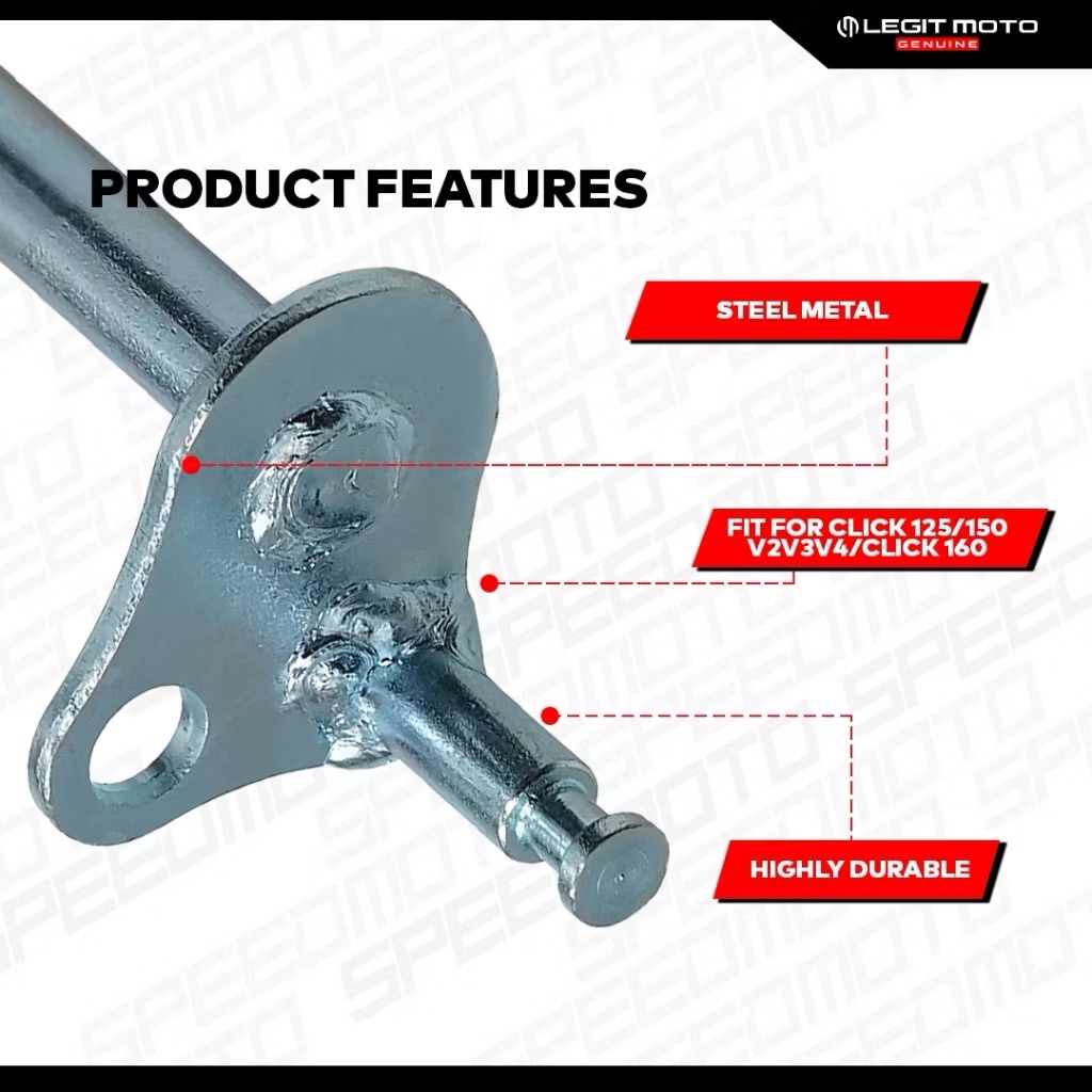 LEGITMOTO CENTER STAND SHAFT AXLE / EHE MAIN STAND FOR CLICK V2/V3/V4 ...