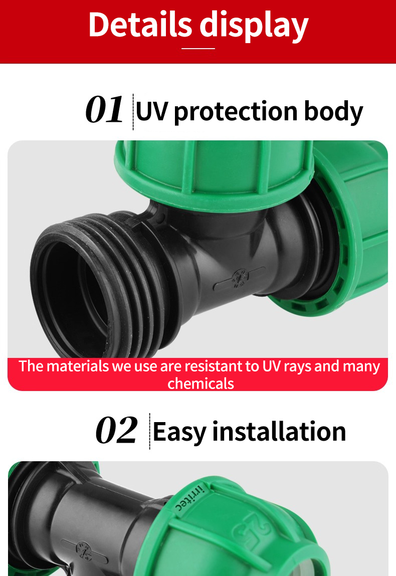Compression Fittings For Pe And Pvc PipePVC Tube Tap Water Splitter ...