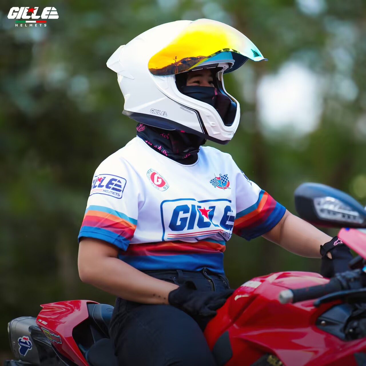 【𝑶𝑭𝑭𝑰𝑪𝑰𝑨𝑳】 GILLE PHOENIX Open Face Dual Visor Revo Helmet Full Face ...