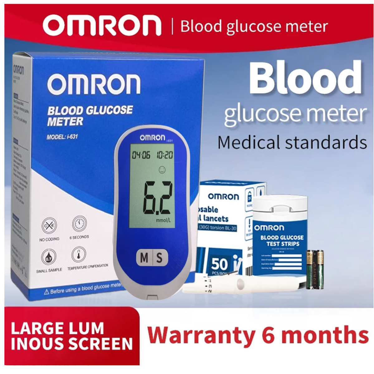 All-in-One Blood Glucose Meter Kit Complete Home Testing Set | Shopee ...