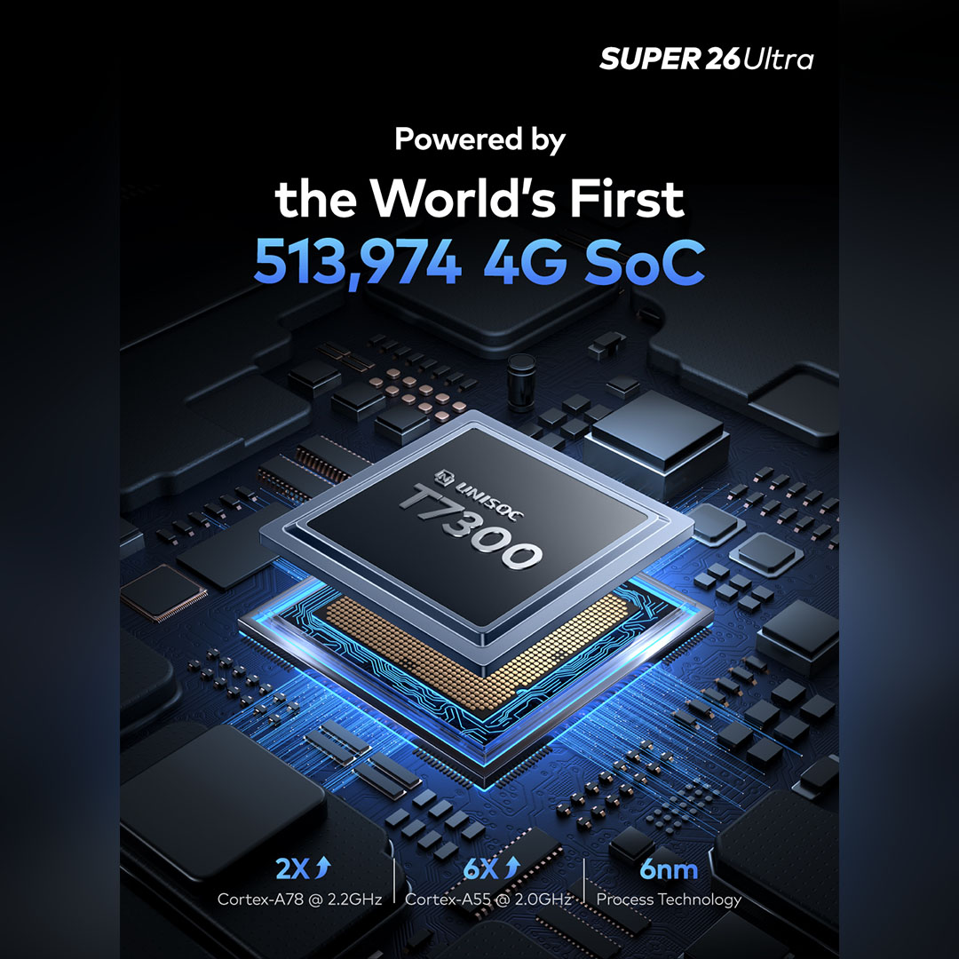 Itel SUPER 26 Ultra 16GB(8+8)+256GB | T7300 6nm Processor | 6000mAh 6. ...