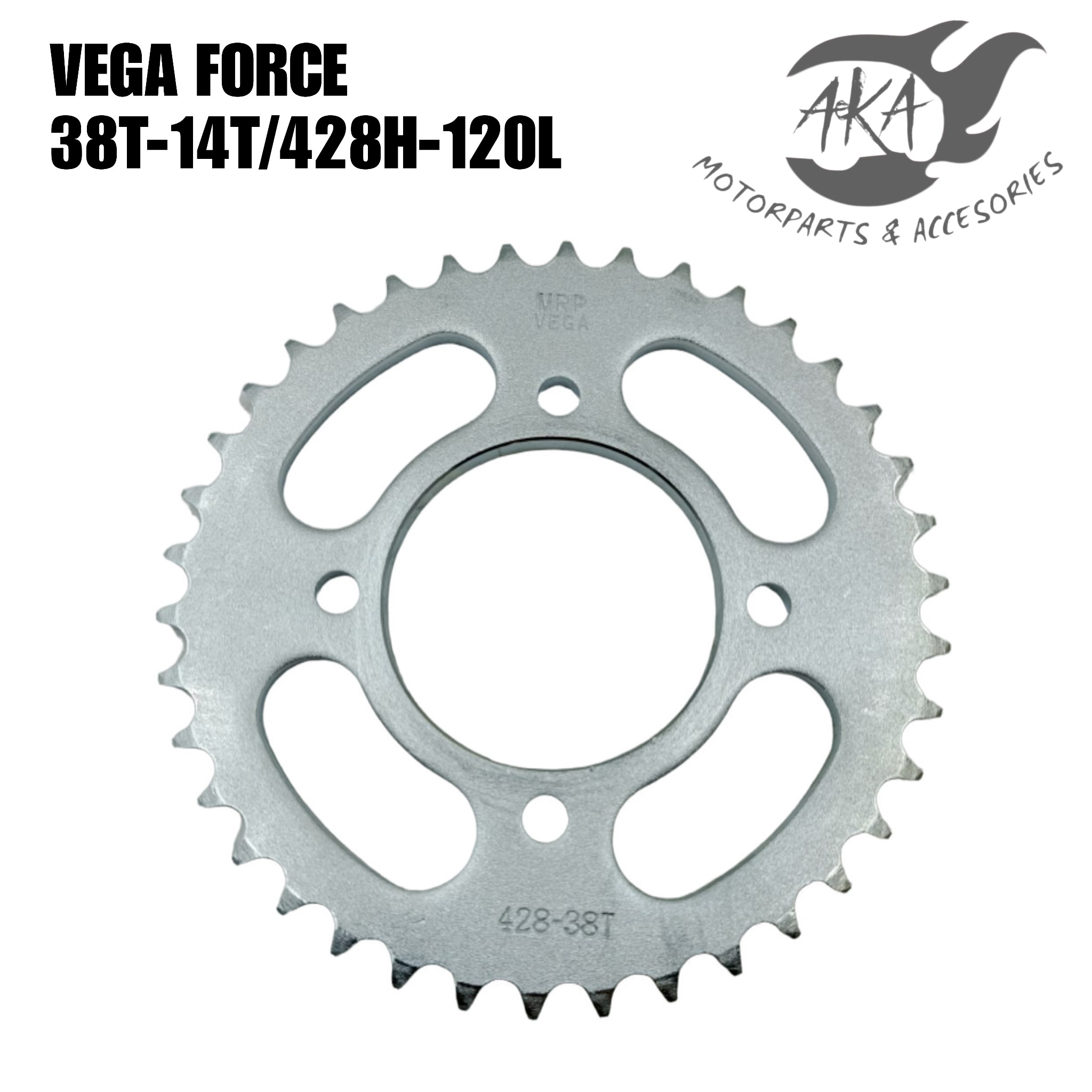 MRP Chain Set for Vega Force 38T-14T/428H-120L | Shopee Philippines